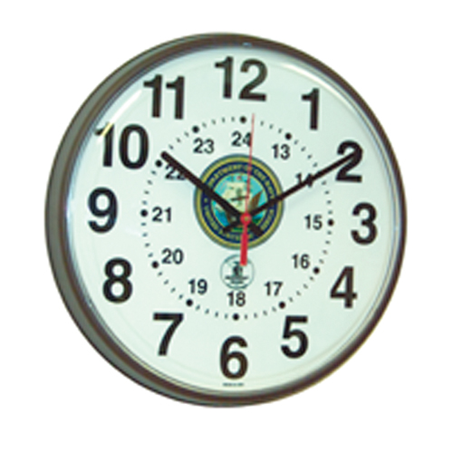 Radio-controlled Atomic 12/24 Hour Wall Clock - Plastic Frame - w ...