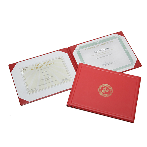 Award Certificate Binder - Gold USMC Seal - Red | Kamo Manufacturing Co ...