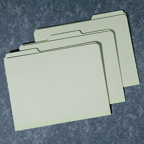 File Folder - Light Green Pressboard - 1/3 Cut, Self-Tabs, All ...