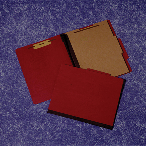 Classification Folder - 1 Divider, 4 Part - Letter - Earth Red | Abel ...