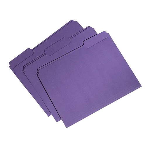 Recycled File Folders - Processed Chlorine Free - Purple | Abel Supply