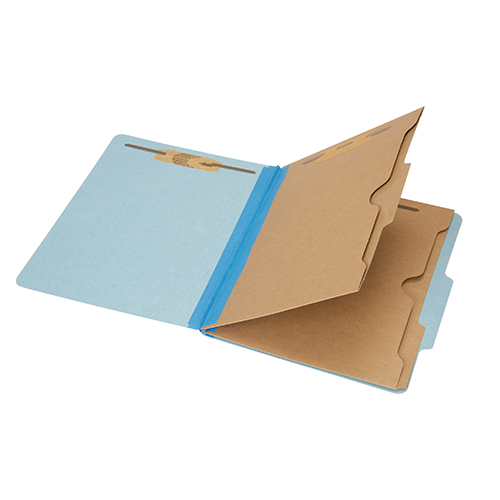 Pocket Classification File Folder - Letter - Light Blue | Abel Supply